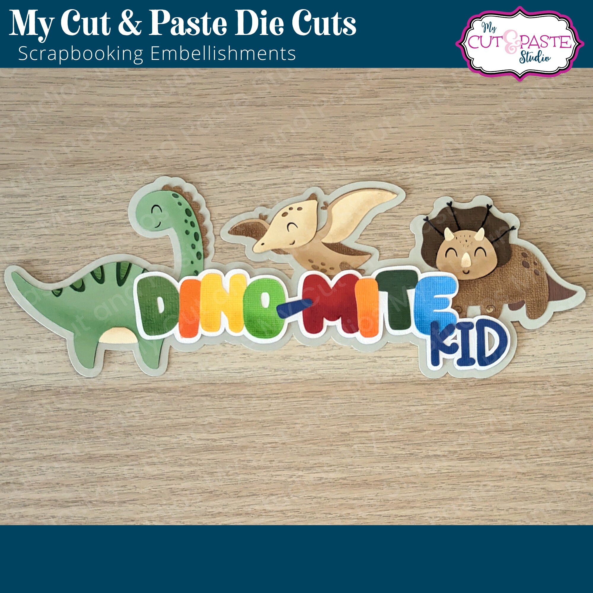 Dinosaur Scrapbooking Title, Dino Mite Kid Scrapbook Embellishment ...