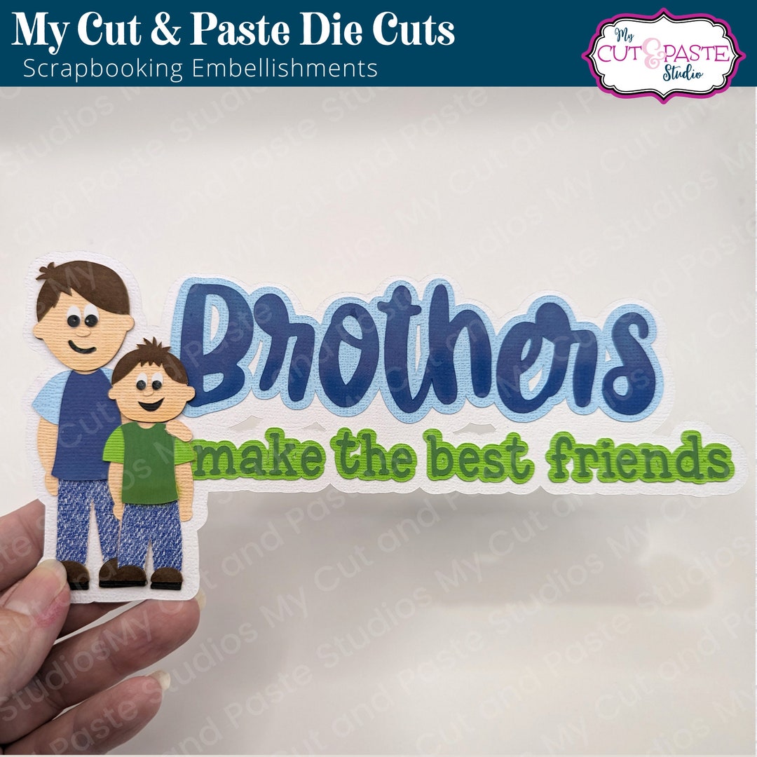 Brothers Scrapbook Title: Layered Paper Piecing Die Cut - Etsy