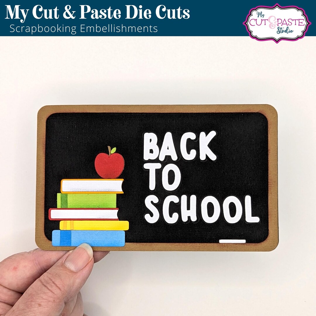 Back to School Scrapbook Title Die Cut, First Day of School ...