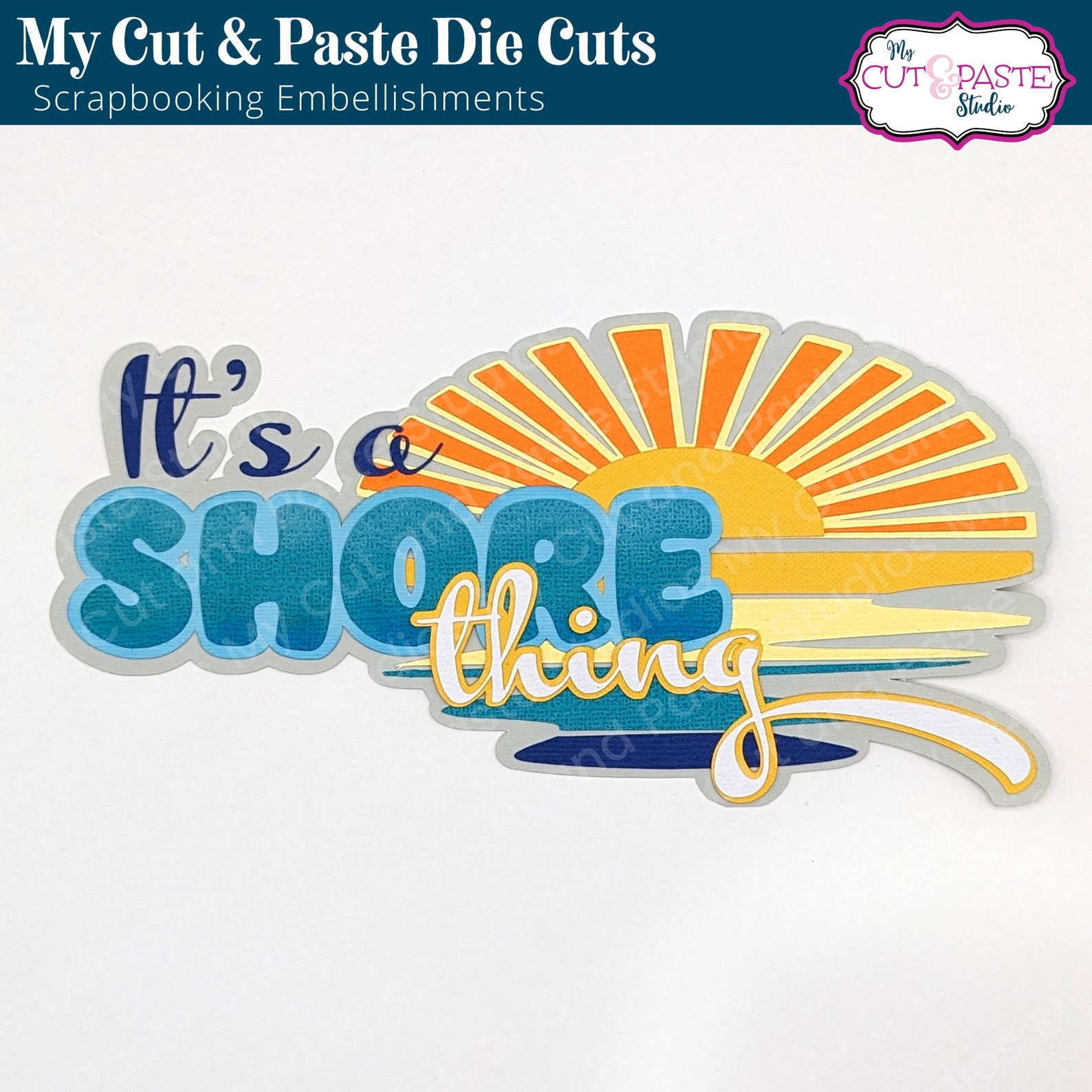 Beach Scrapbooking Title: It's a Shore Thing Die Cut Embellishment - Etsy