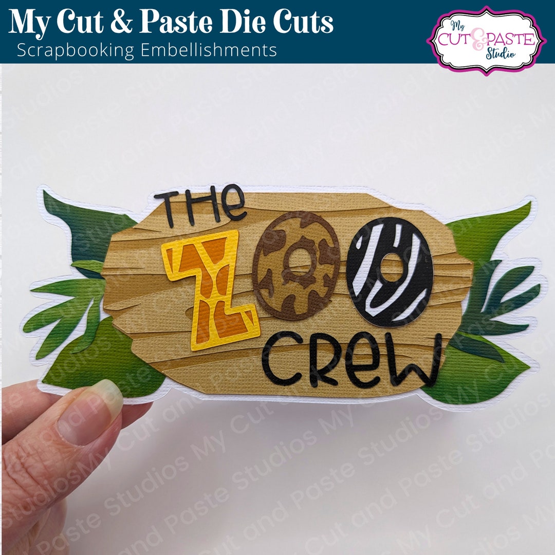 Zoo Crew Scrapbook Title: Layered Paper Piecing Die Cut - Etsy
