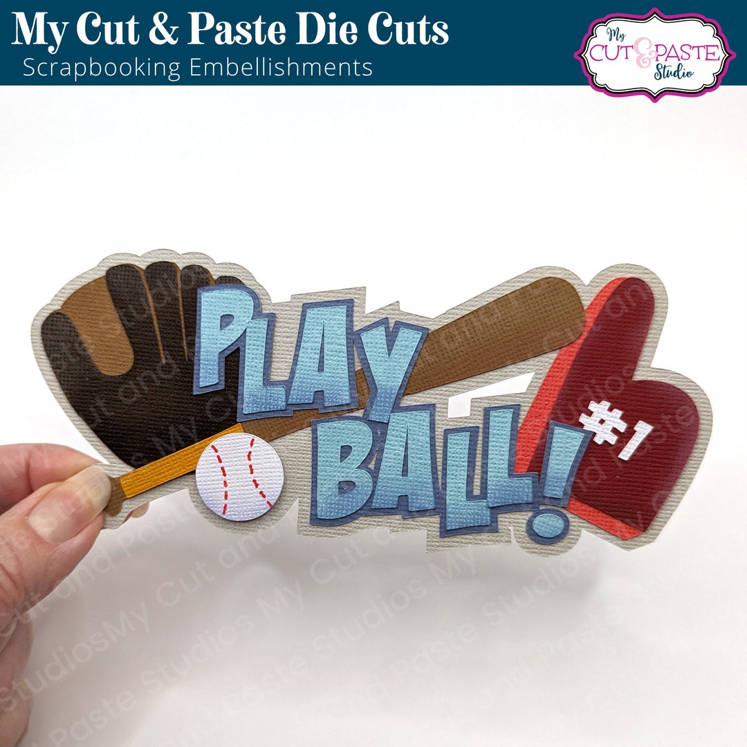 Baseball Scrapbooking Title: Play Ball Die Cut Embellishment - Etsy