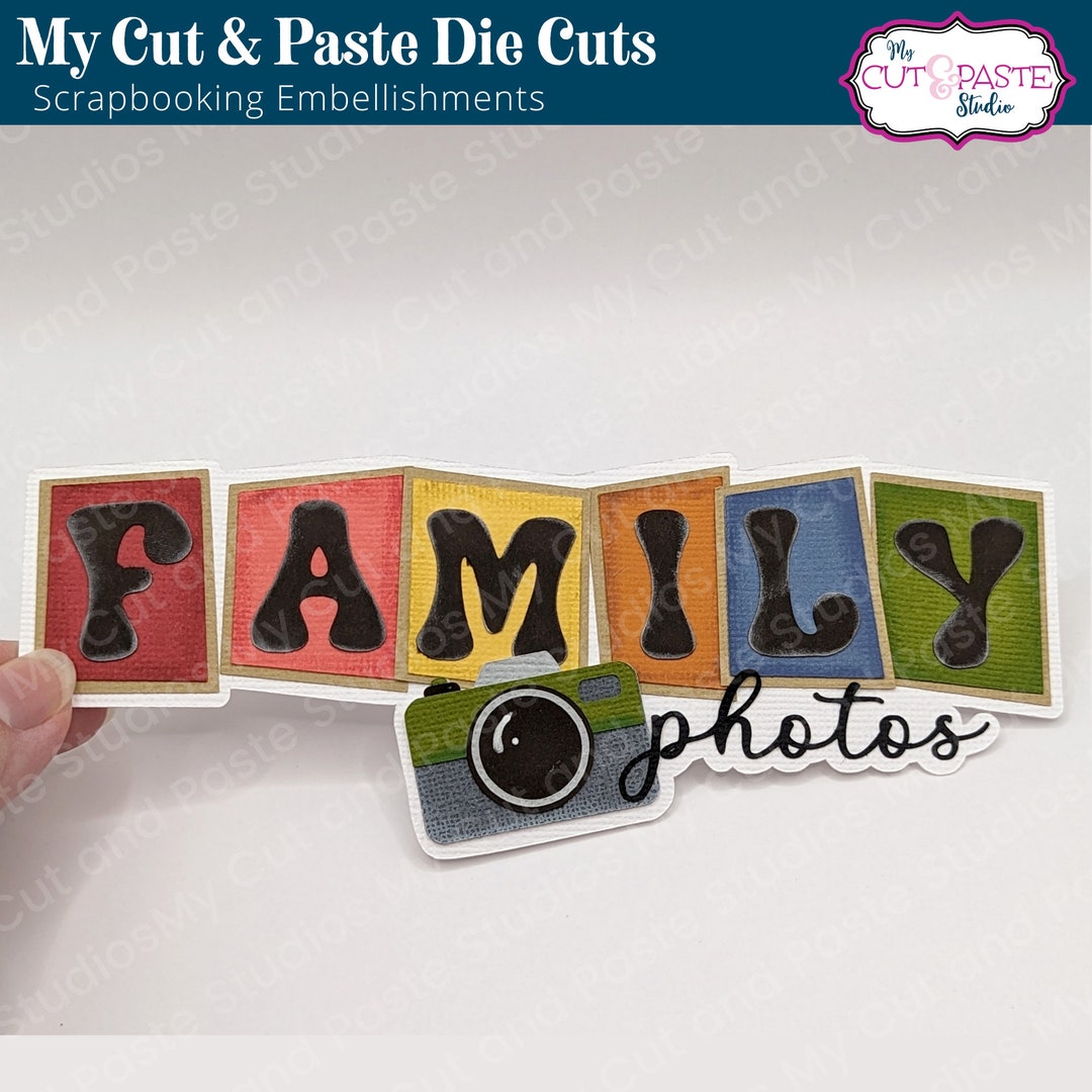 Family Scrapbooking Title, Family Photos Scrapbook Embellishment ...