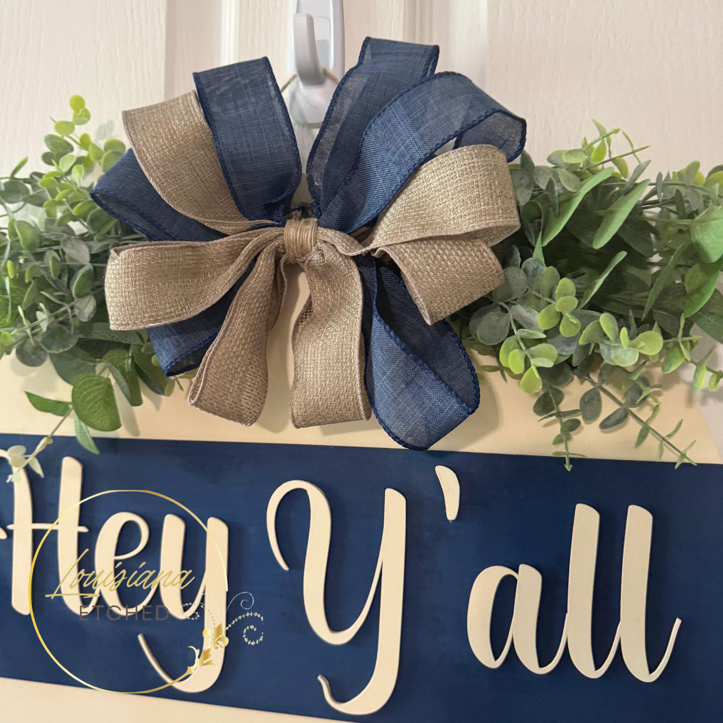 Southern Hey Y'all Laser Cut Wood Round Door Hanger Door Sign - Etsy