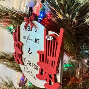 Personalized Grandparent's Rocking Chair Christmas Holiday Ornament - Etsy