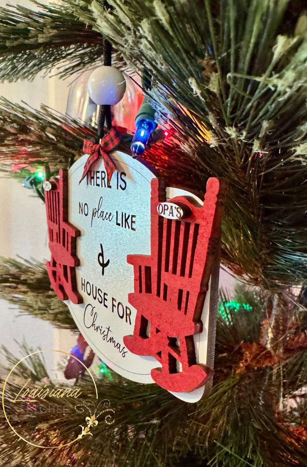 Personalized Grandparent's Rocking Chair Christmas Holiday Ornament - Etsy