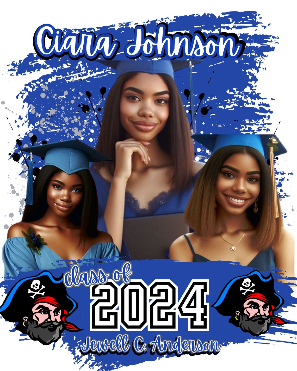 Editable Grad Designs, Two Template Designs - Etsy