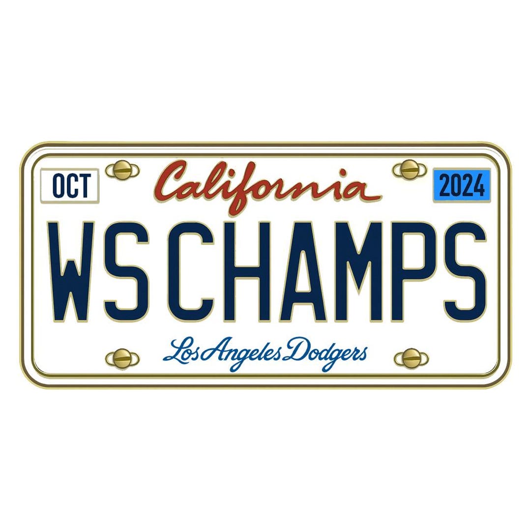 WS Champs License Plate Sticker Dodgers World Series Champions 2024 - Etsy