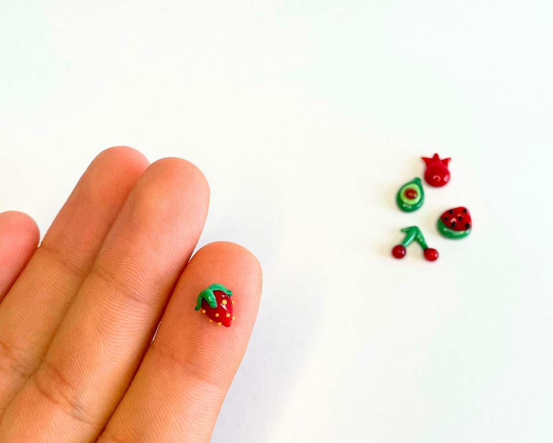 Handmade Glass Fruit Figures: Miniature Food Charms - Etsy