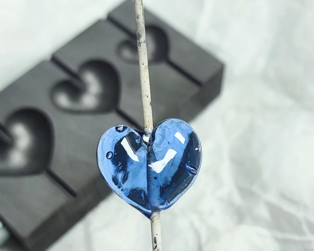 Professional Graphite Heart Mold for Lampwork – 3 Sizes: 0.63”, 0.71 ...