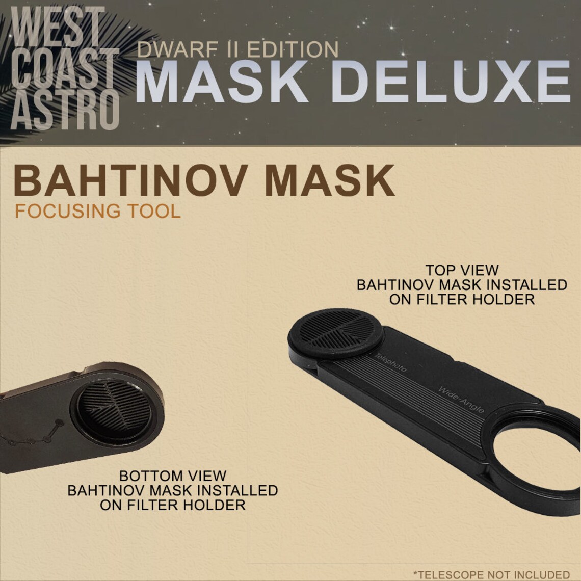 DWARFLAB DWARF II - Mask Deluxe Bahtinov Mask (threaded 1.25") - Etsy