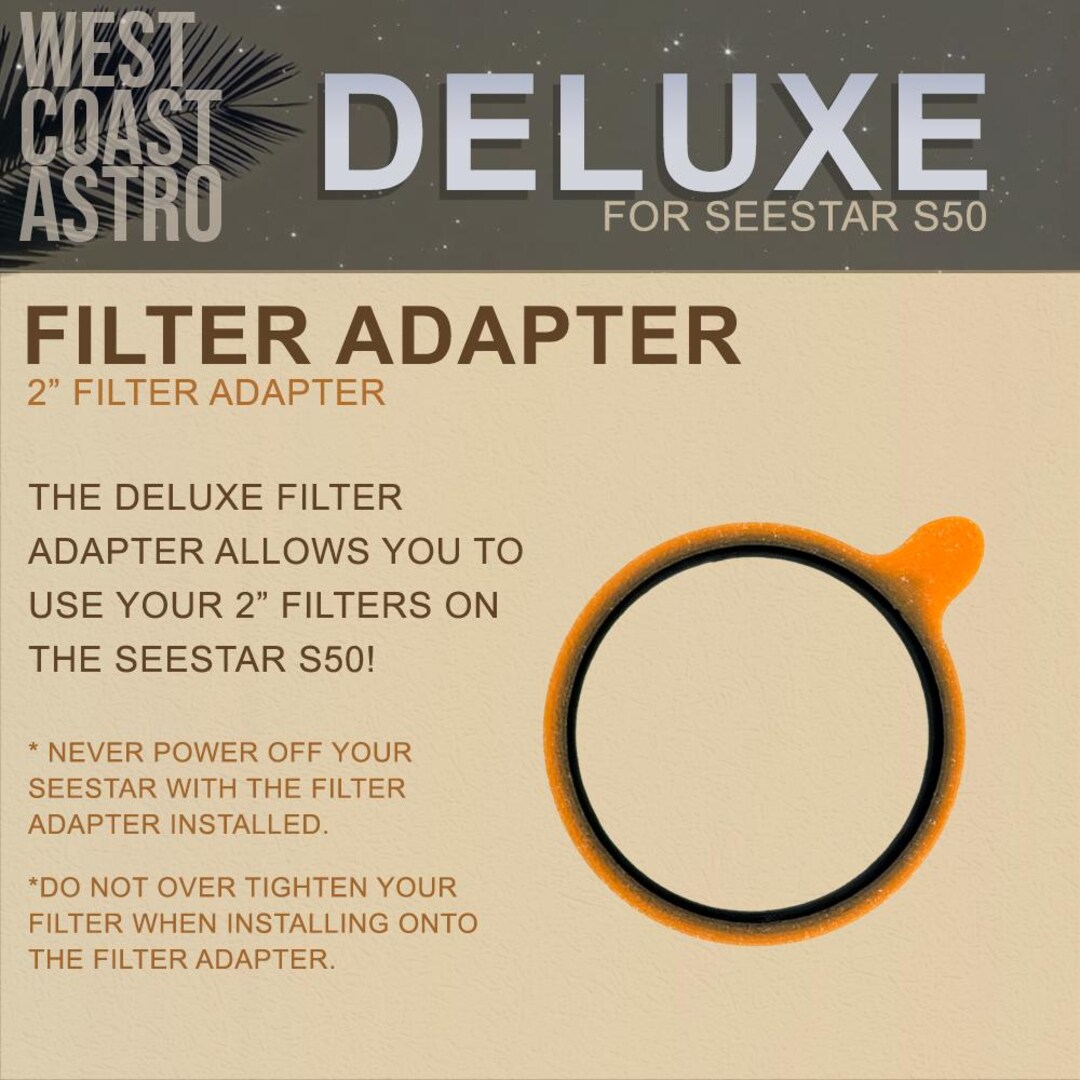 ZWO Seestar S50 - Deluxe 2 Inch Adapter - Etsy