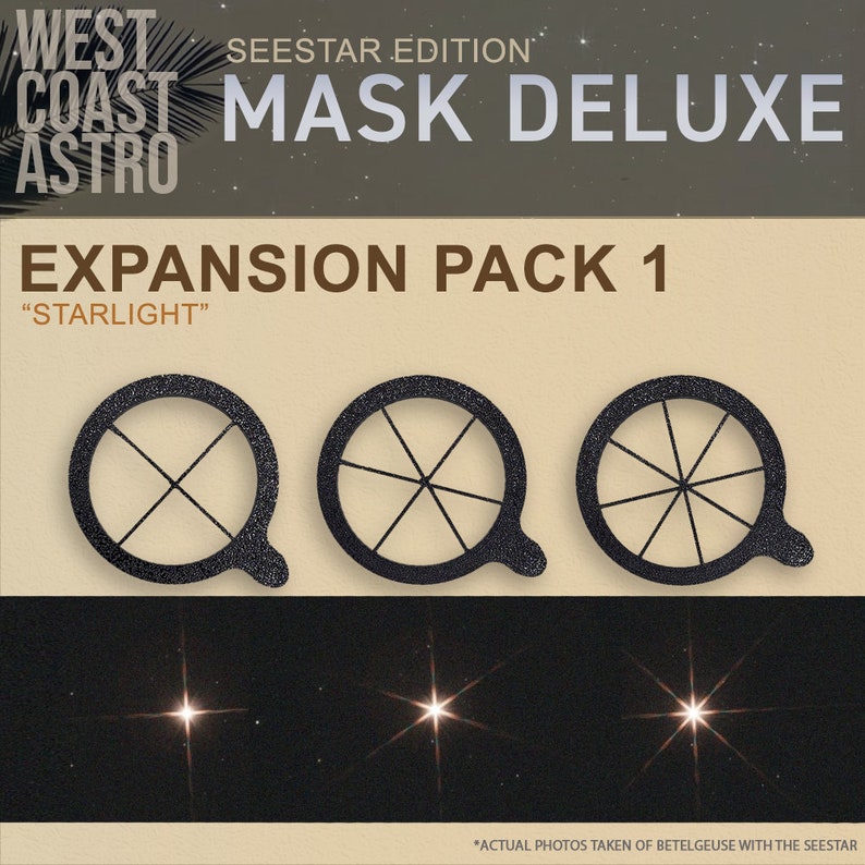 ZWO Seestar S50 - Mask Deluxe Expansion Pack 1 (diffraction Spike Masks ...