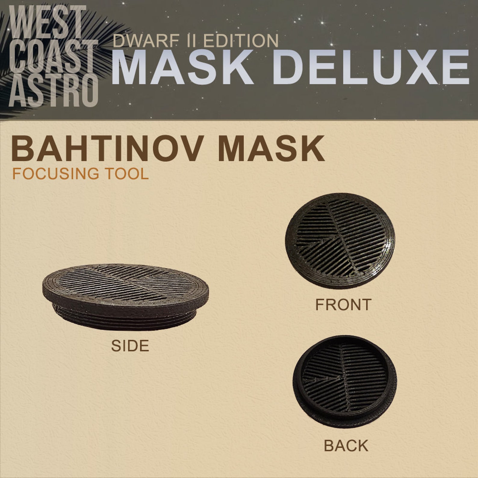 DWARFLAB DWARF II - Mask Deluxe Bahtinov Mask (threaded 1.25") - Etsy