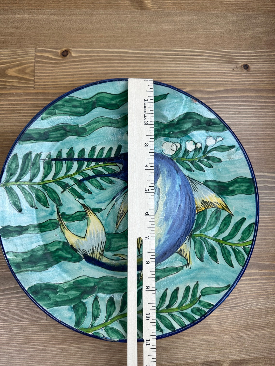 Talavera Mexican Pottery Display Plate Tray Sword Fish Painted - Etsy