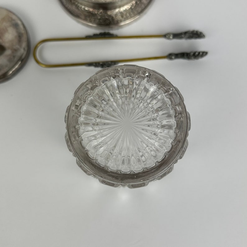 Victorian Antique Pickle Castor Jar Set With Stand Tongs Meriden Silver ...