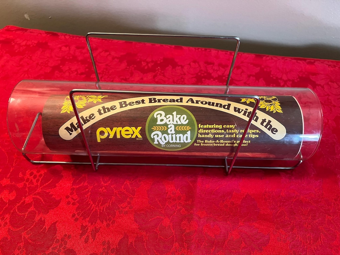 Vintage PYREX Bake-a-round Glass Bread Baking Tube With Rack and ...