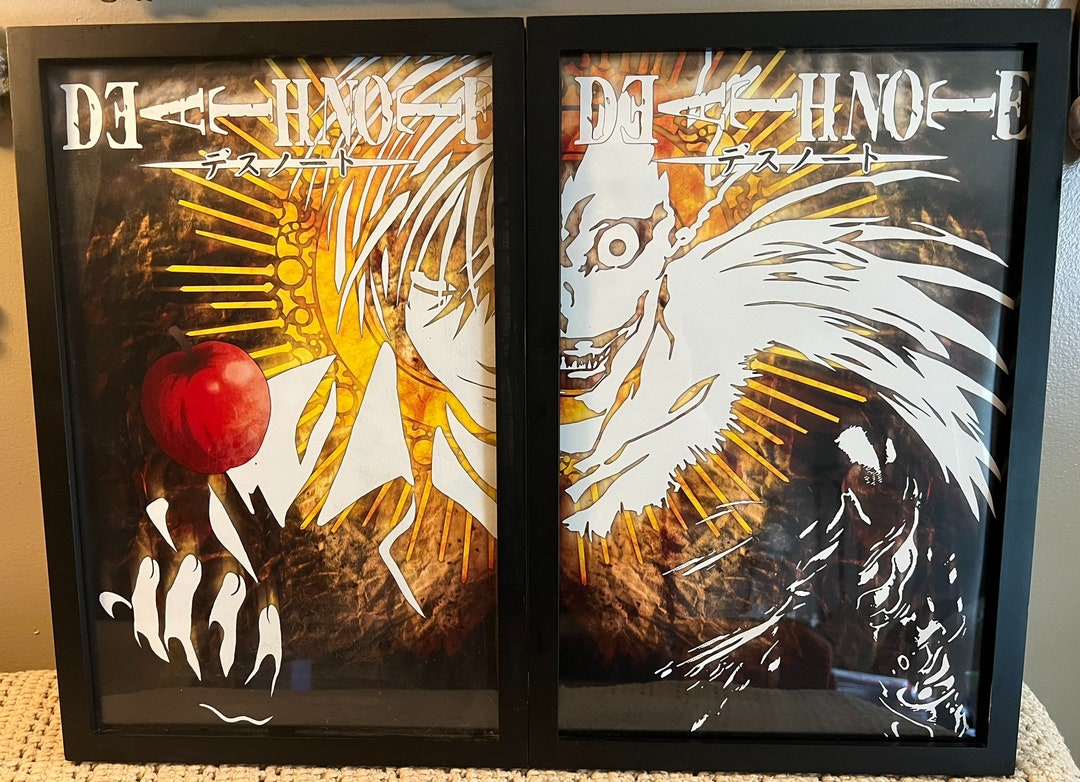 Death Note Ryuk Light Yagami Set of 2 Framed Prints - Etsy UK