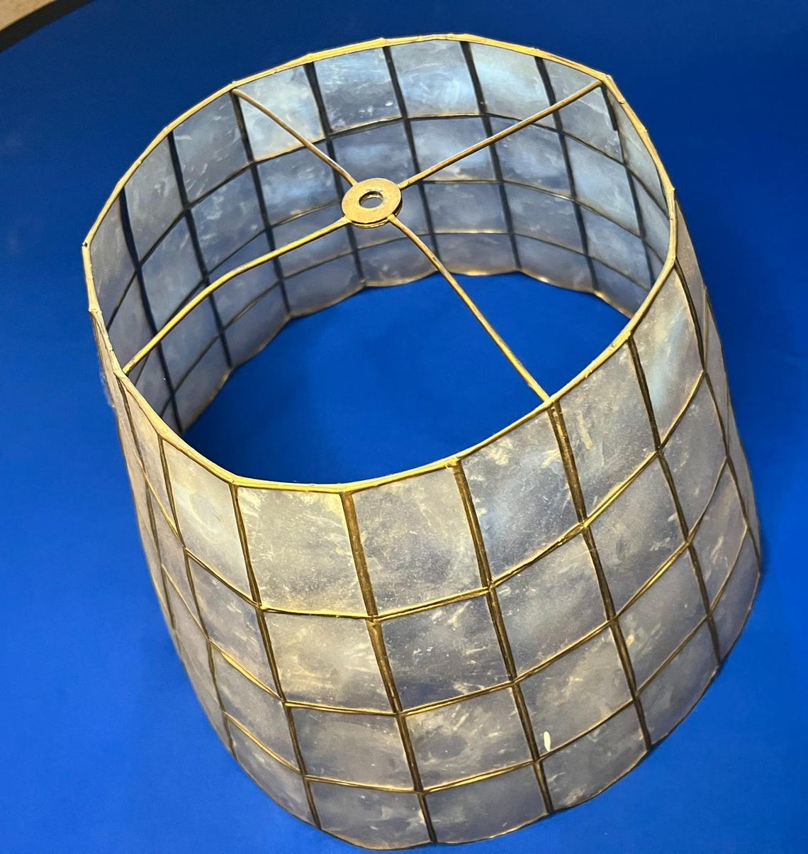 Vintage Capiz Oyster Shell Tapered Lamp Shade 16 Wide 9 Tall Mid ...