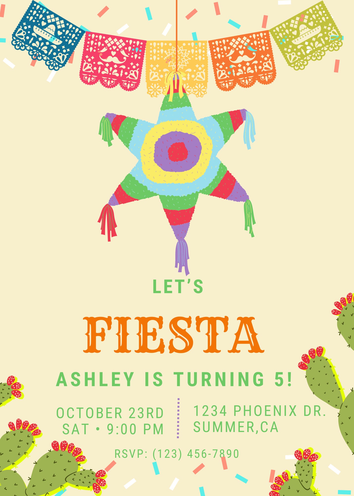 Fiesta Invitation, Editable Instant Digital Download - Etsy