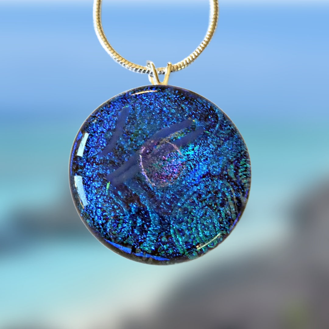 Dichroic paisley and Purple of Brilliant Royal Blue & Aqua Paisley ...