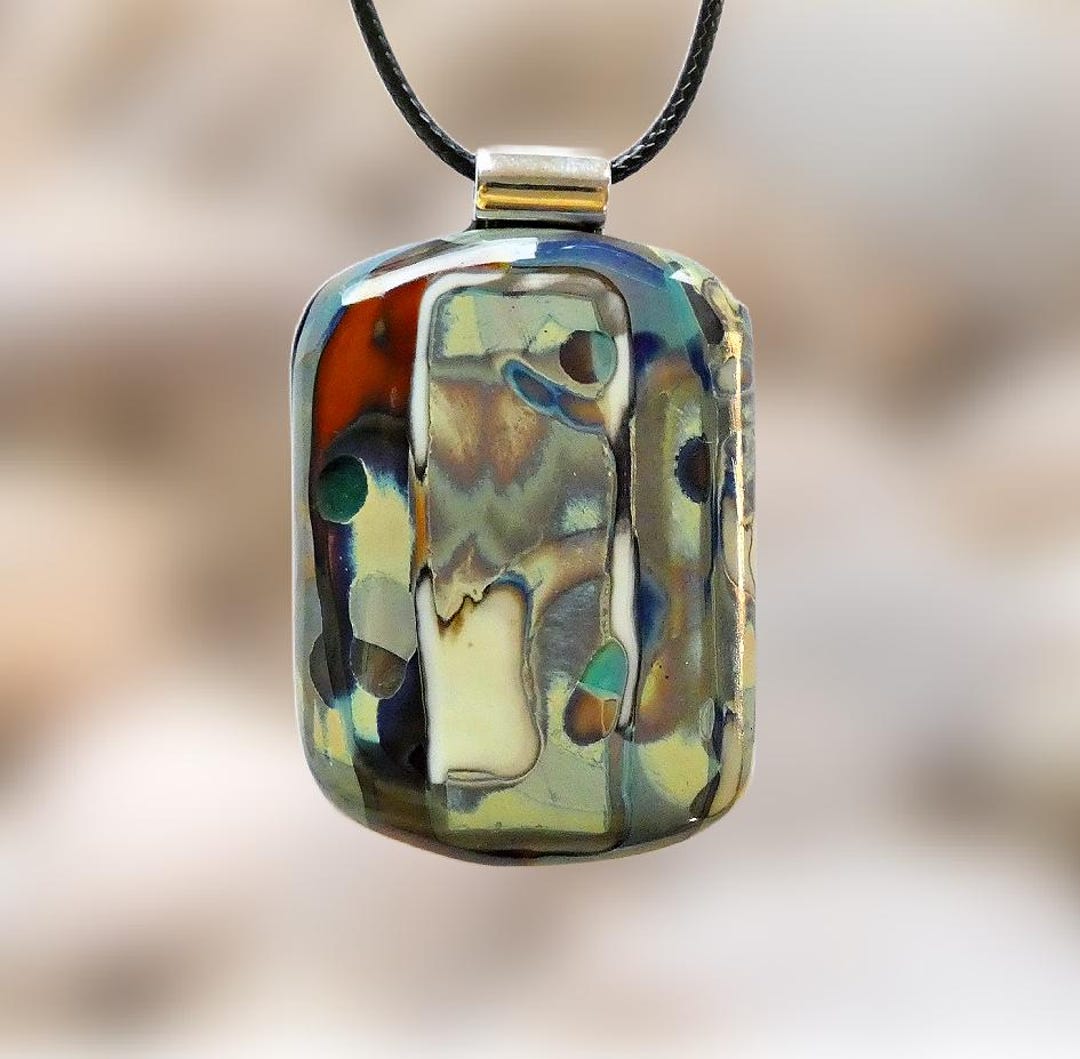 Ancient Relics Spirit Animal Fused Glass Pendant Necklace AR13 - Etsy