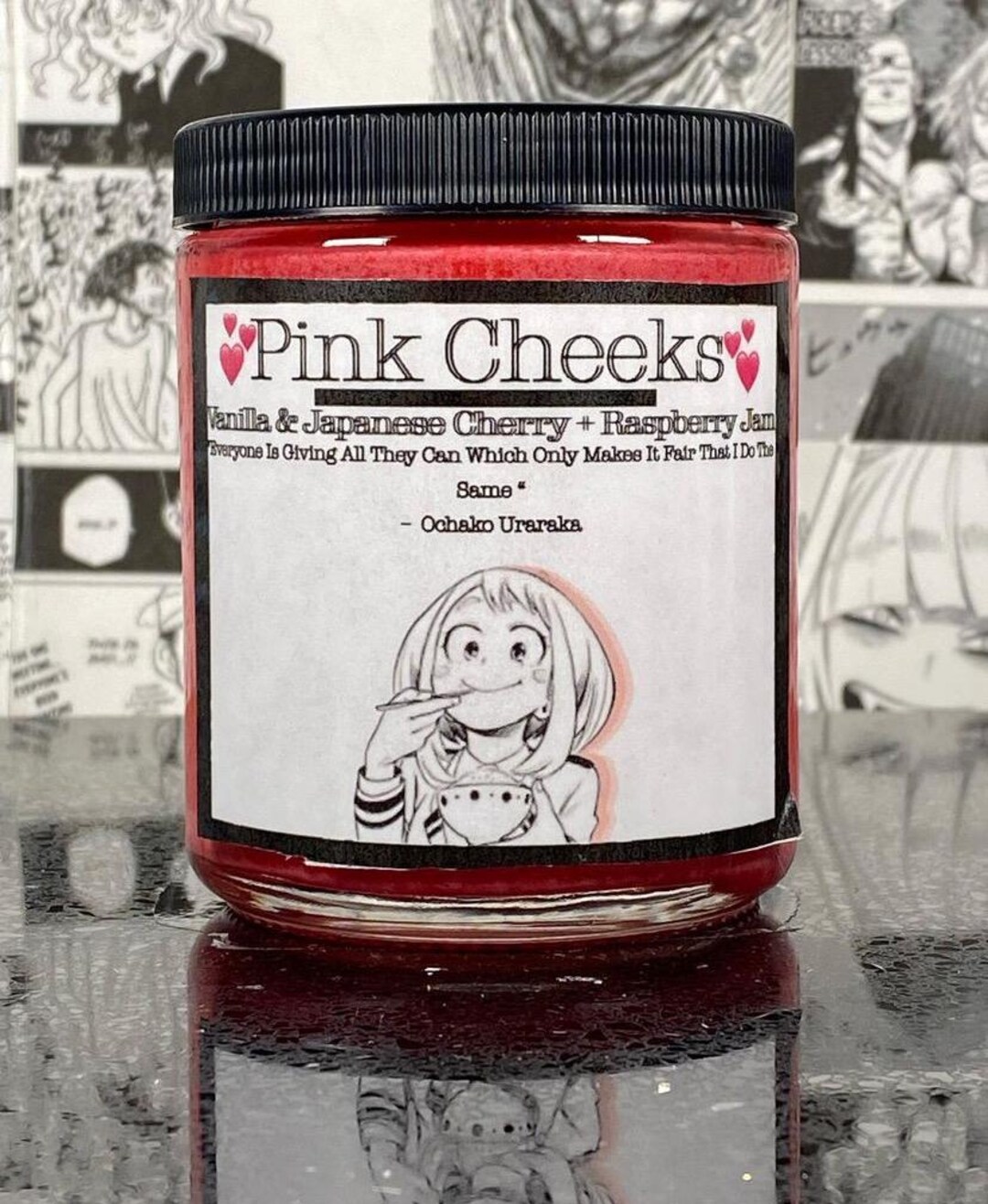 Pink Cheeks || Ochako Uraraka || MHA || Handmade Anime Candle || 8oz ...