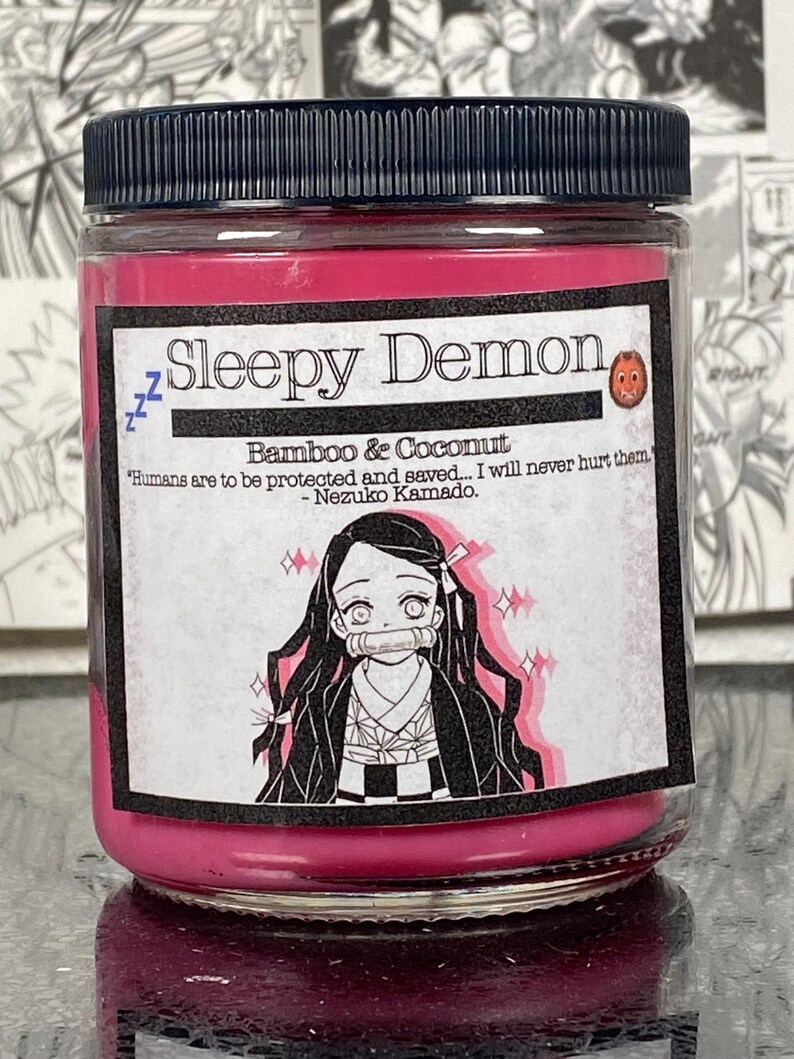 Sleepy Demon Nezuko Kamado Demon Slayer Handmade Anime Candle 8oz ...