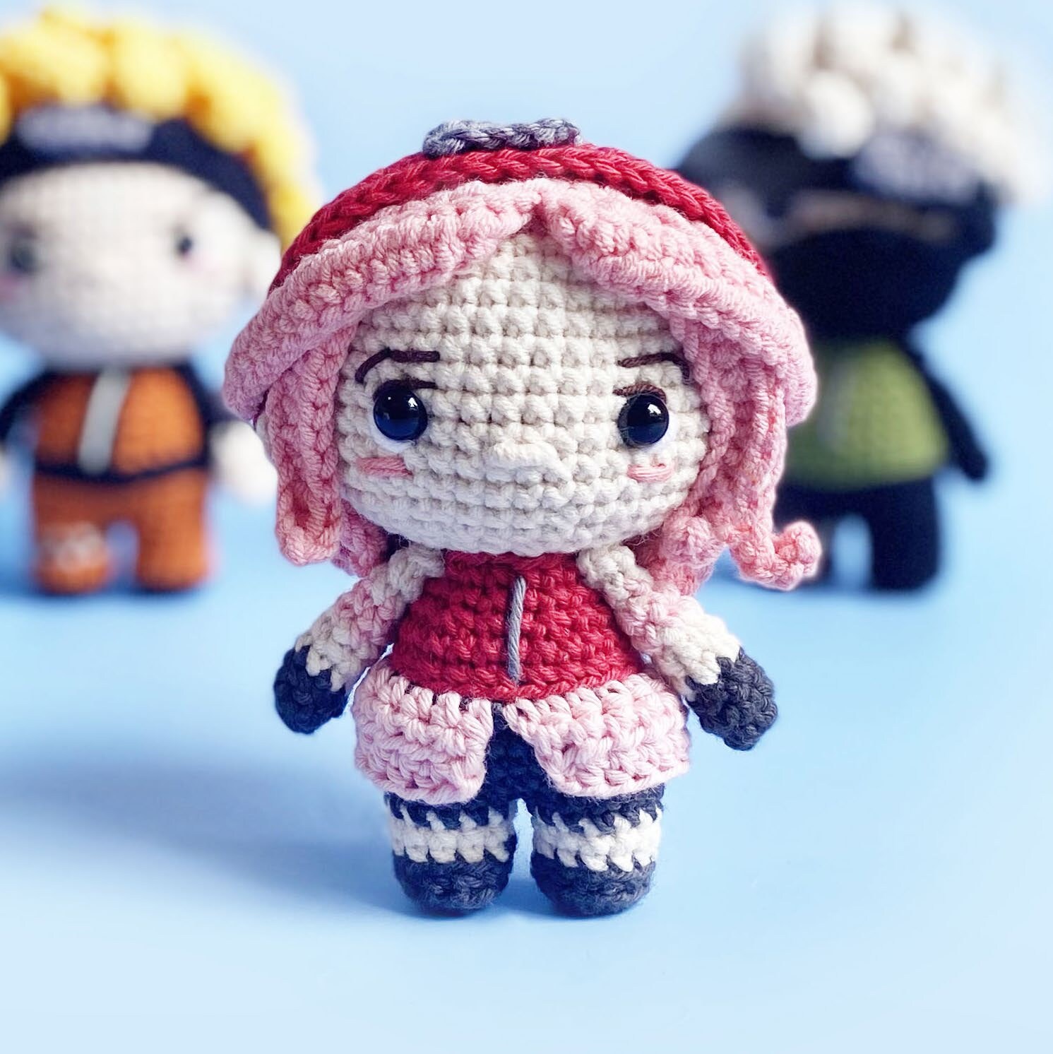 4in1 Naruto and Friends Crochet Pattern, Team Seven Crochet Pattern ...
