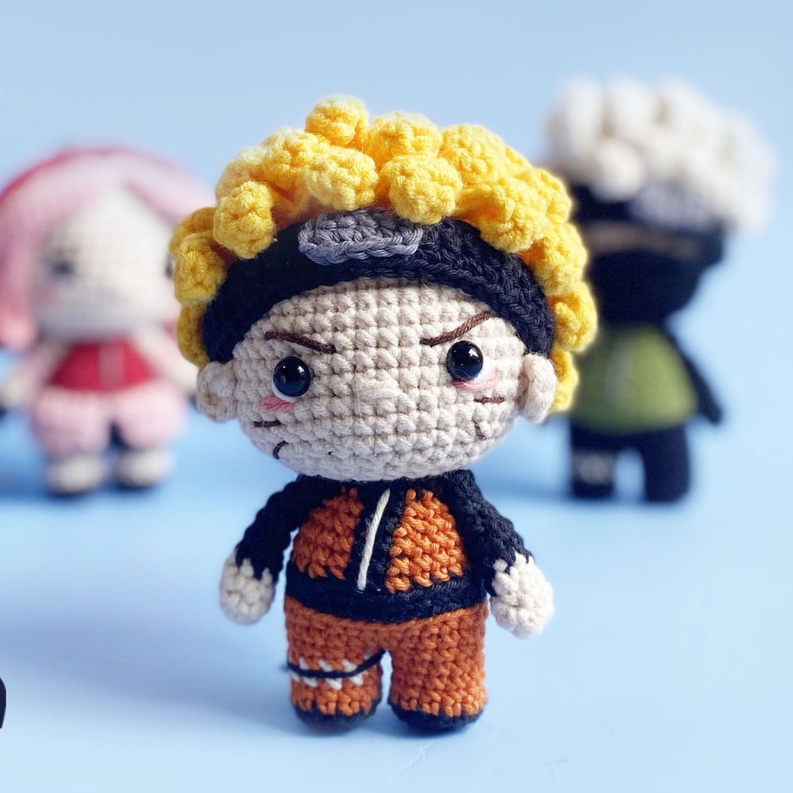 4in1 Naruto and Friends Crochet Pattern, Team Seven Crochet Pattern ...
