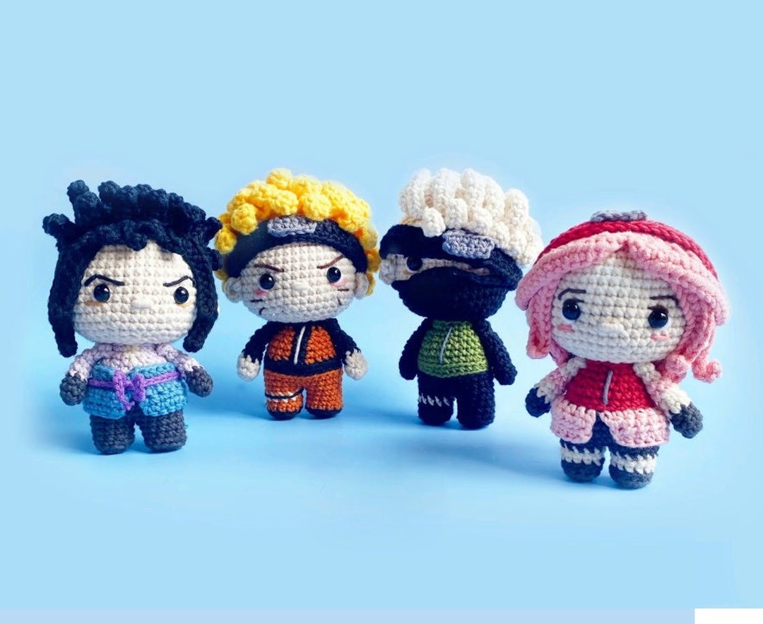 4in1 Naruto and Friends Crochet Pattern, Team Seven Crochet Pattern ...