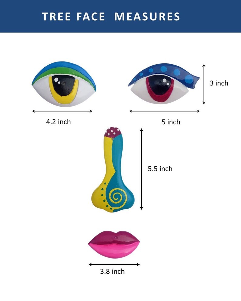 Tree Face Sculpture Eye Catching Style, Handmade by Artist, Decor ...