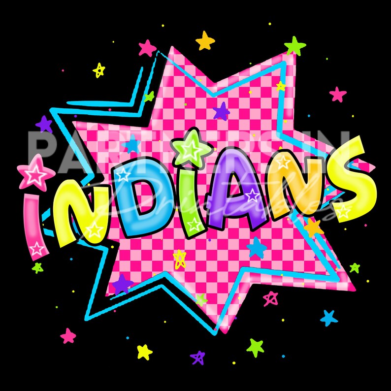 All the Stars - Indians Mascot PNG - Etsy