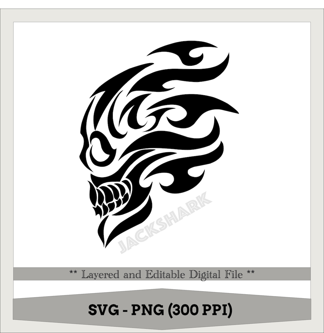 Skull Tribal Death Evil Grin Kill Killer Tattoo Human Bodypart Head ...