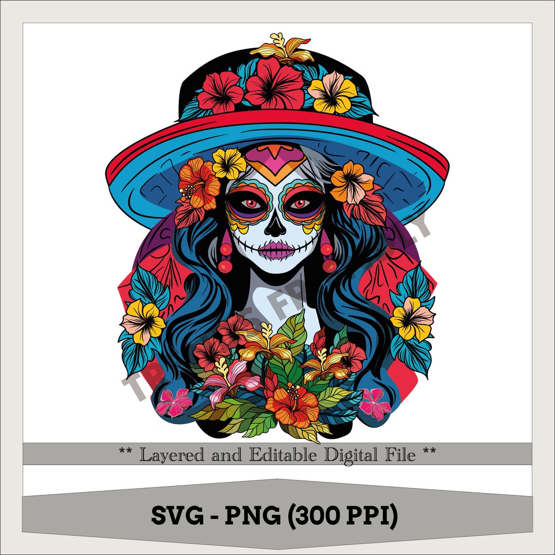 Day of the Dead, La Catrina, De Los Muertos, Floral Women, Floral Sugar ...