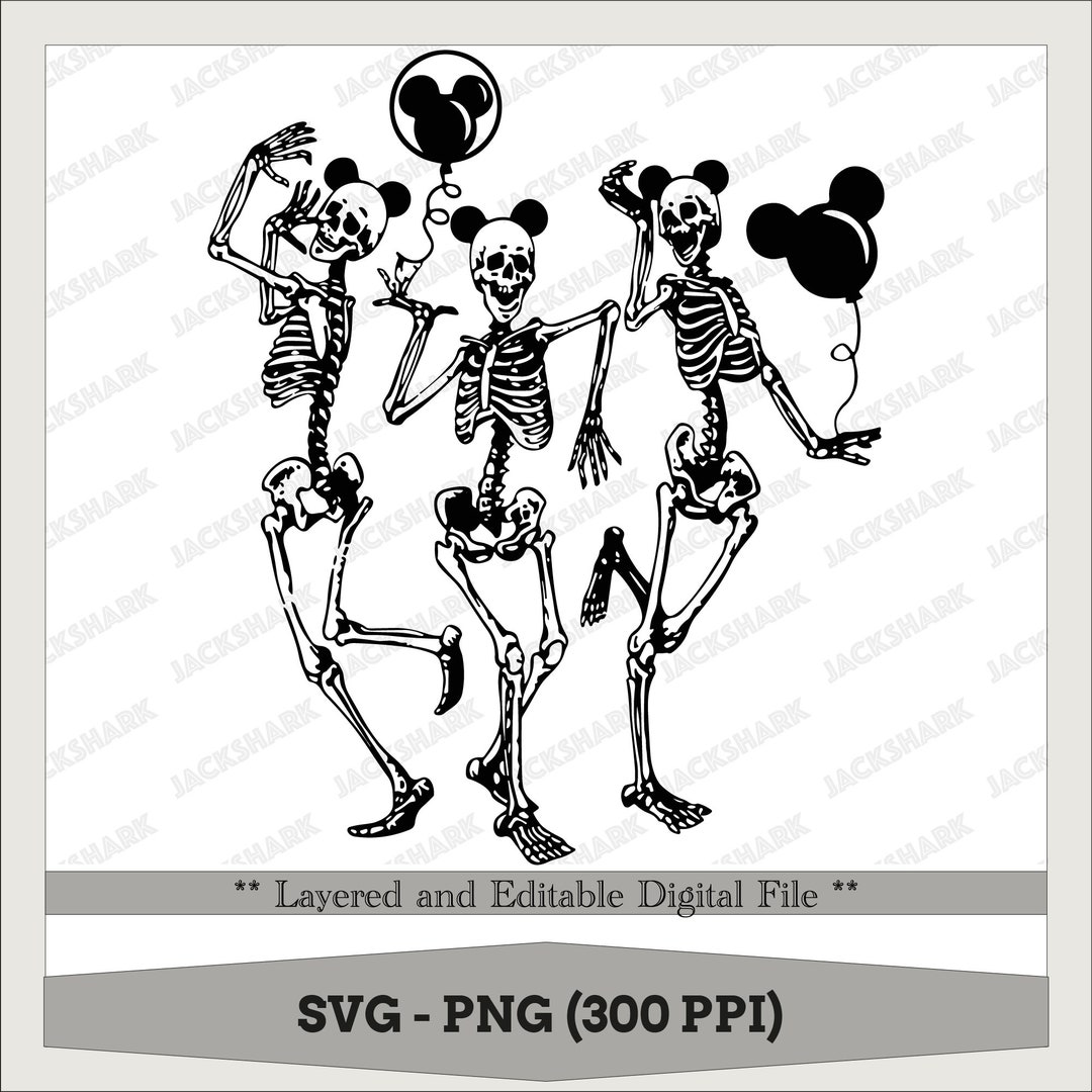 Funny Skeleton Family Trip SVG PNG, Mouse Head Decal (digital File) - Etsy