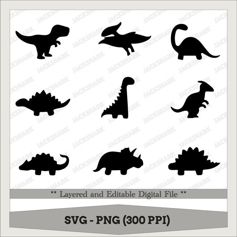 Dinosaur Bundle, Dinosaur Silhouette, Kids Dinosaur, T-rex, Dino ...