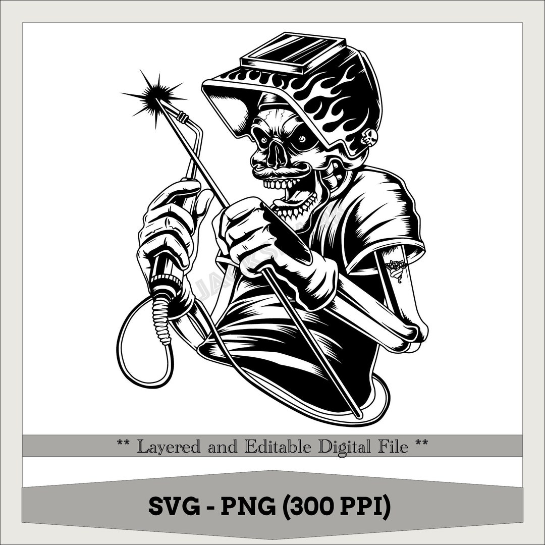 Welder Skull Sublimation Design, Steel Metal Torch (SVG PNG) - Etsy