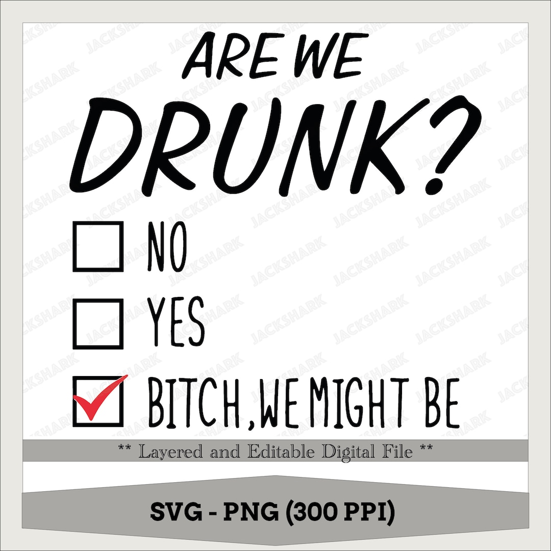 Are We Drunk SVG, Funny Girls Night Out Design (SVG PNG) - Etsy