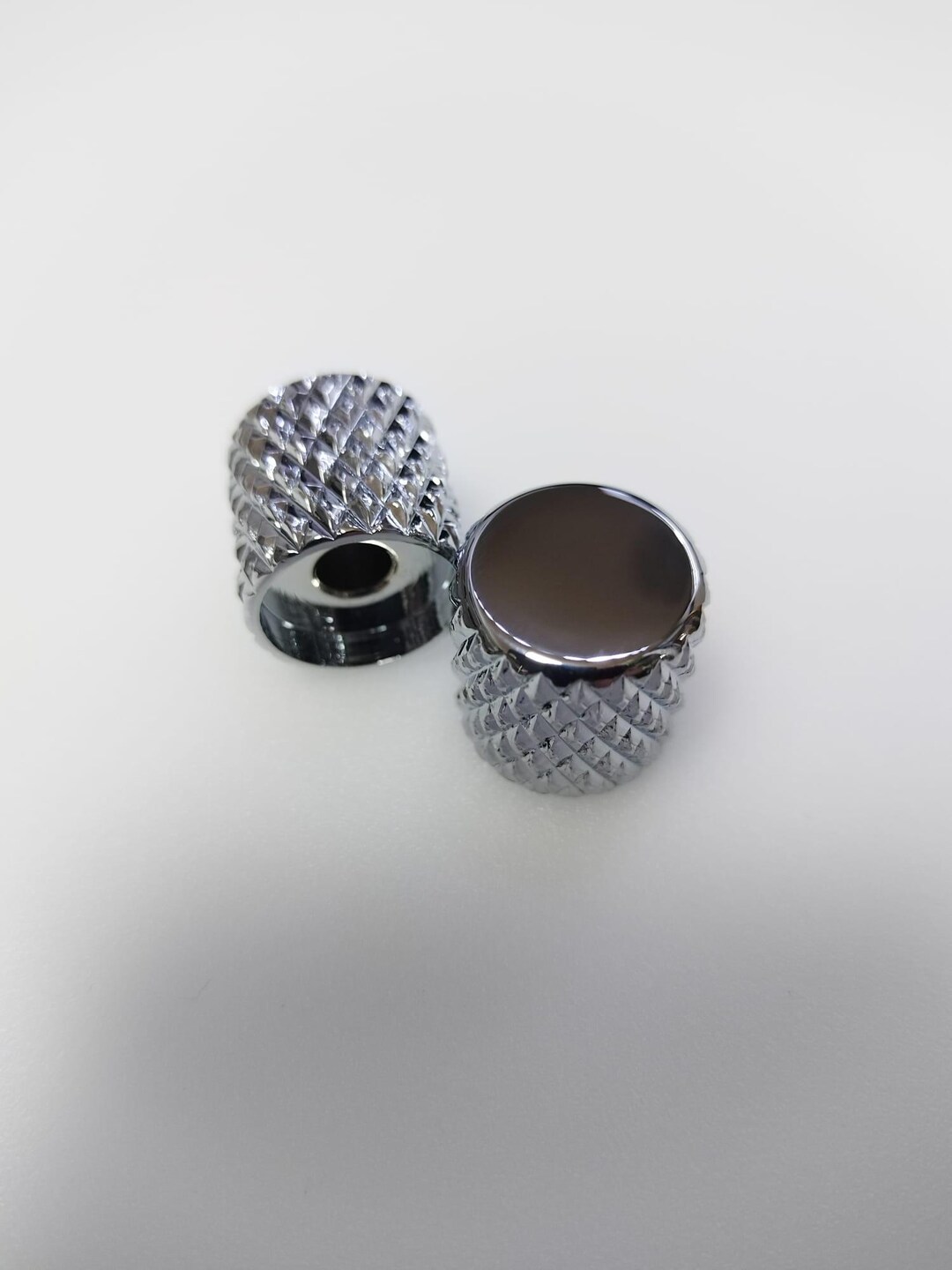 Custom Guitar Knob Telecaster&precision Heavy Barrel Chrome Diamond Cut ...