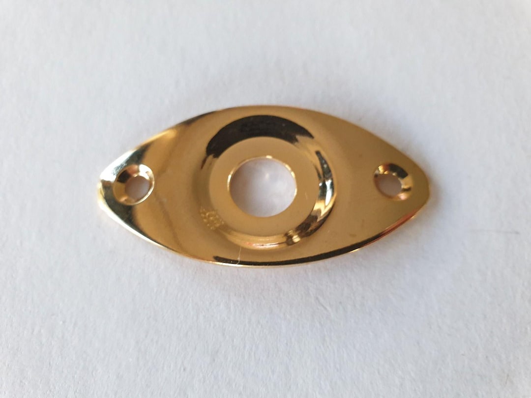 Telecaster Jack Plate Recessed Brass Plated Oval High Quality - Etsy