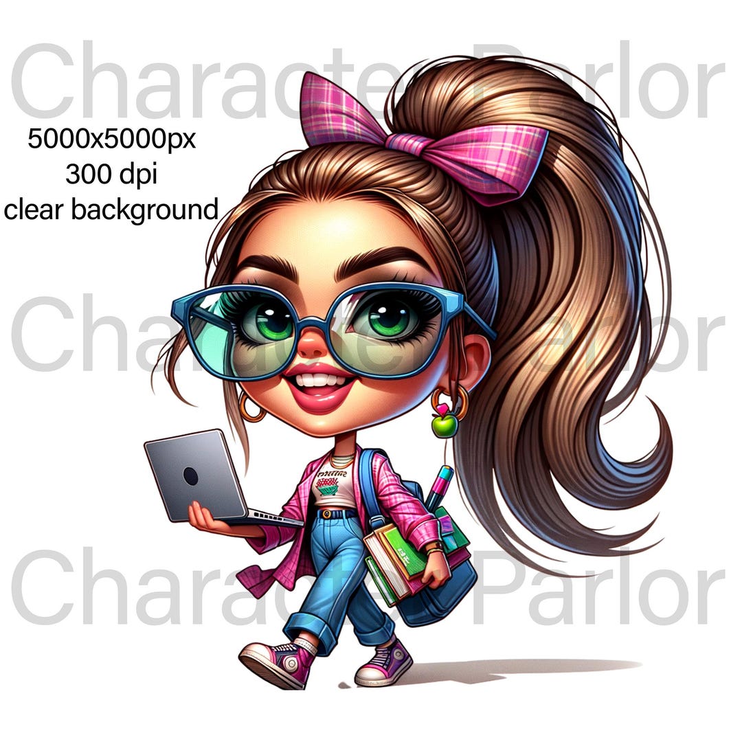School Teacher Cartoon, Female Professor Caricature, Tutor Character ...