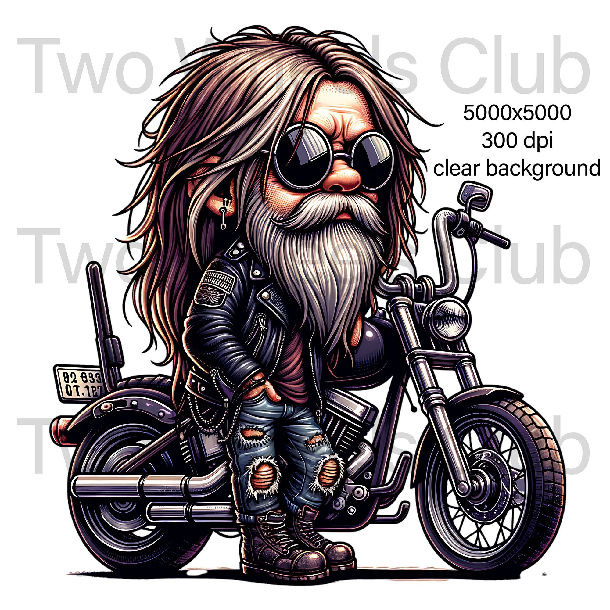 Rugged Biker Cartoon, Outlaw Rider Caricature, Funny Motorcycle Shirt ...