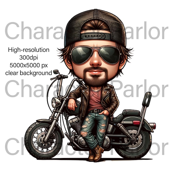 Cool Biker Clipart for Men - Etsy