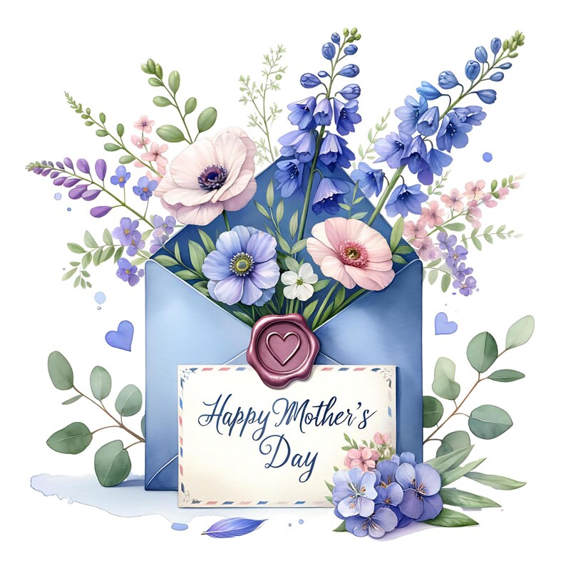 Happy Mother's Day Clipart Bundle, Mother's Day PNG Graphics, Mother's ...