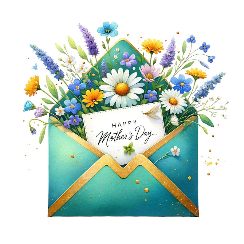 Happy Mother's Day Clipart Bundle, Mother's Day PNG Graphics, Mother's ...