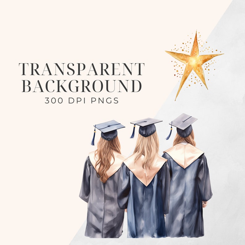 Graduation Clipart, Cap and Gown, Diploma, Grad Cap, Graduation Clip ...