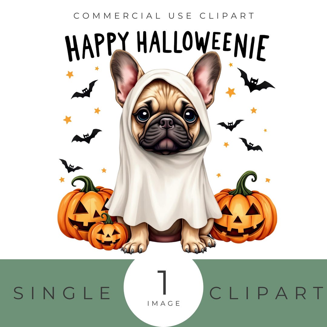Happy Halloweenie Frenchie Bulldog PNG, French Bulldog Lover, Halloween ...