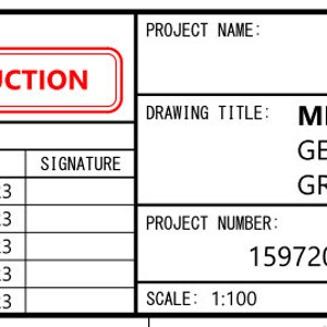 CAD Title Block Template A0-a4free Blocks - Etsy Australia