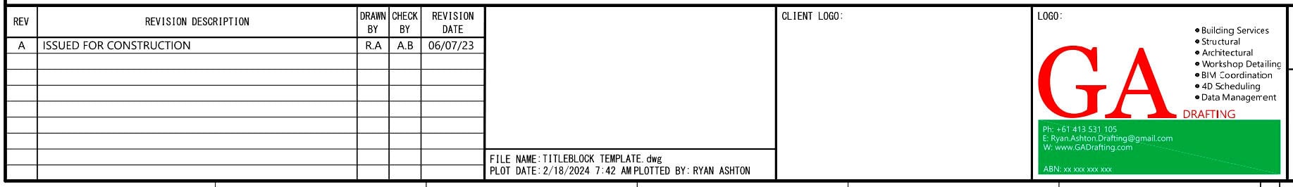 CAD Title Block Template A0-a4+free Blocks - Etsy